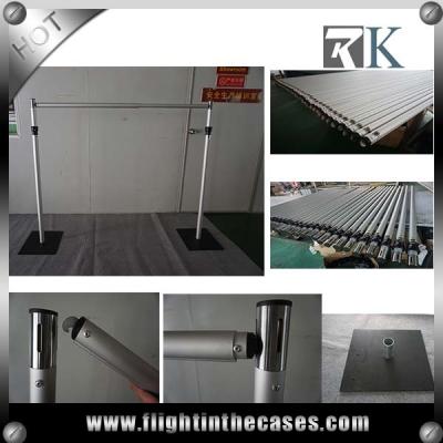 China Telescopic pipe and drape system, three piece pipe poles upright for sale