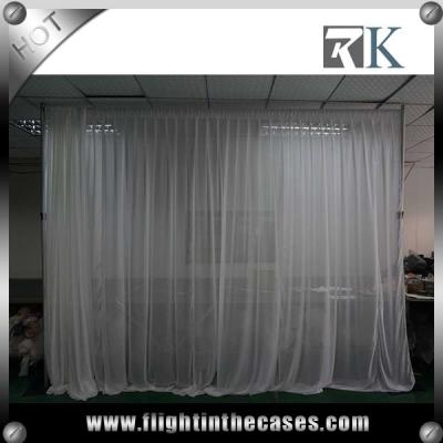 China Event use white chiffon drape and pipe and drape backdrops for wedding for sale