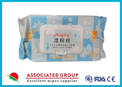 China Toalhete com tecido úmido ISO certificado, seguro para descarregar. 52 toalhas por embalagem for sale