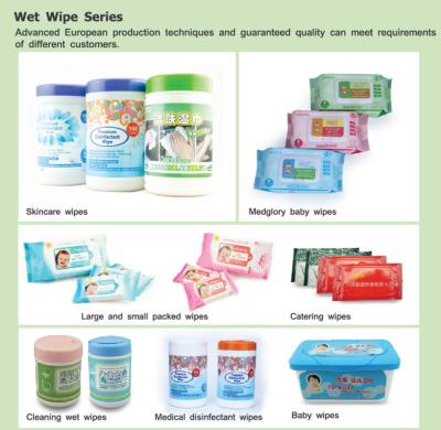 China In Canister Lemon Flavor Kitchen Cleaning Wet Wipes 60g Small Dot Nonwoven Fabric for sale