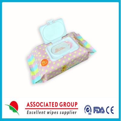 중국 Water Based Hypoallergenic Baby Wet Wipes Rayon Spunlace Latex Free 판매용