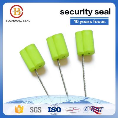 China BCC401 Tamper evident plastic cable seal for container Door Lock Silver yellow blue green Surface for sale