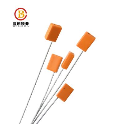 China BCC301 tamper evident security cable lock seals for trailer Door Lock Silver yellow blue green Surface Security Storage for sale