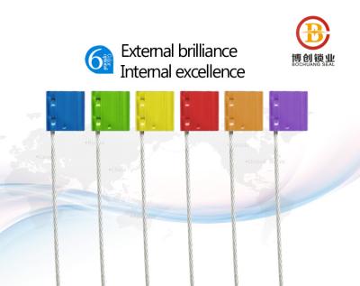 China BCC208 aluminum cable seals for container  Door Lock Silver yellow blue green Surface Security Storage for sale