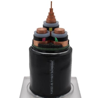China Material de isolamento Xlpe 1 núcleo 2 núcleo 3 núcleo cabo de alimentação elétrica com certificado CCC à venda