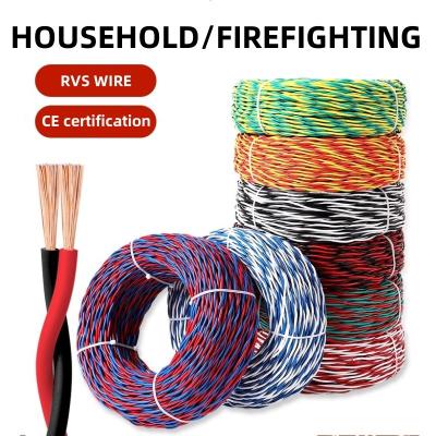 Cina 0.75/1/1.5/2.5mm2 PVC isolato fili elettrici a coppia tortuosa per applicazioni flessibili in vendita
