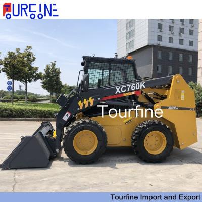 China XCMG XC760K Skid Steer Loader with 4-in-1 Bucket for Material Handling for sale