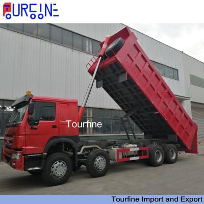 China 8x4 12 Wheels Sinotruk Howo 336HP Heavy Dump Truck 50 Ton Tipper Truck For Africa Road Construction for sale