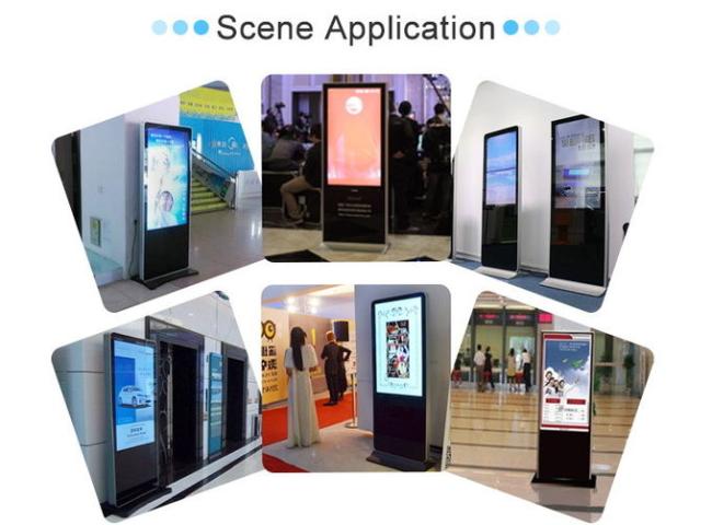 65" Indoor Advertising LED Display , Touch Screen Interactive Digital Signage