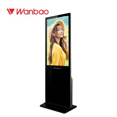 Cina 43-65inch Wifi ultra esile con il pavimento a 65 pollici girante di vetro temperato TV dell'annuncio del supporto all'aperto di Digital che sta tocco Kios dell'affissione a cristalli liquidi in vendita