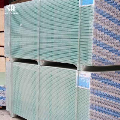 China Moisture Resistant Common Plaster Gypsum Board for Ceiling and Partition Lightweight Panels Fire Resistant Smooth Surface Stable for sale