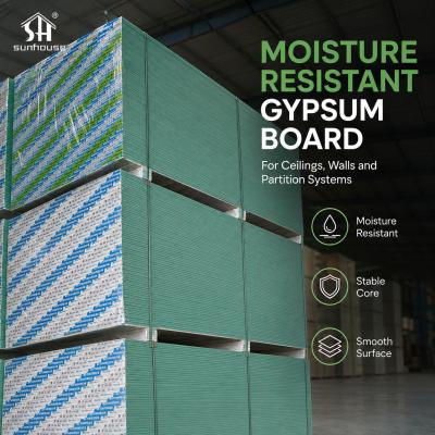 China Humidity Resistant Gypsum Wall Panel for Laundry Rooms Basements Kitchens Utility Areas and Interior Partitions for sale