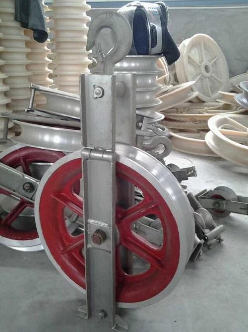 1T SHD Model Aluminum Sheave Hook Style Transmission Line Stringing Block 0
