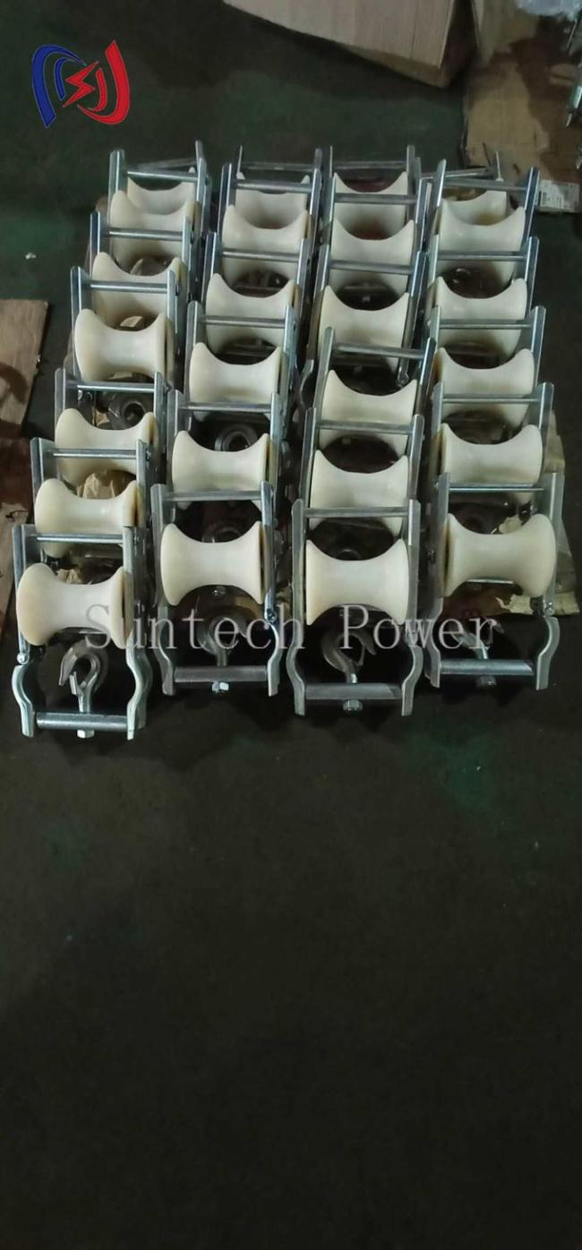 Aerial Cable 120 X 130mm Conductor Stringing Blocks Stringing Roller Block For Overhead Line 0