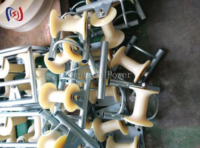 5KN 8.5KG Cable Ground Roller Steel Pipe Carrier Underground Cable Installation Equipment 0