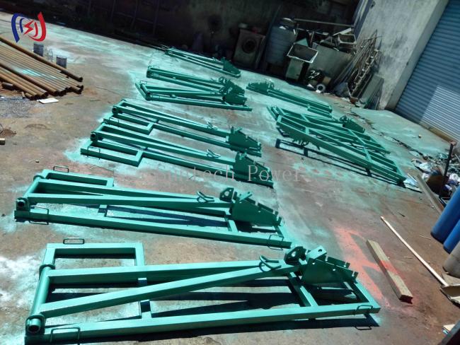 Professional Detachable Type Cable Reel Stand in operation