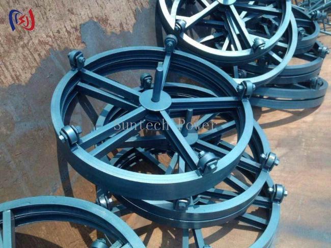 Vertical Cable Reel Stand in operation showing cable deployment