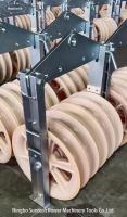 China Dia 660mm Single Sheave Nylon Wheel Bundled Conductor Stringing Blocks for sale
