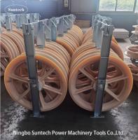 China Triple Construction Conductor Stringing Pulley Nylon Block 60KN 660mm for sale