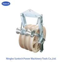 China 60kn Conductor Stringing Blocks Transmission Line Grounding Roller for sale