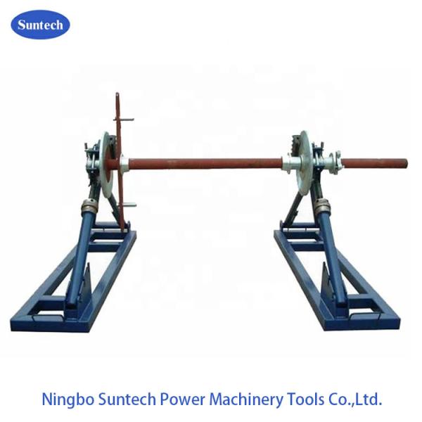 50KN Detachable Steel Wire Rope Mechanical Cable Drum Reel Stand To Release Wire
