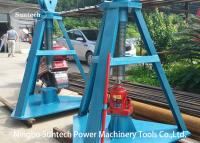 China Jack Support Cable Drum Heavy Load Hydraulic Column Type Cable Reel Stand for sale