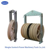 China Triple Construction Conductor Stringing Pulley Nylon Block 60KN 660mm for sale