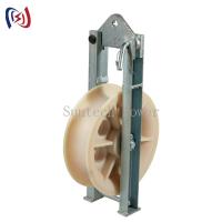 China Triple Construction Conductor Stringing Pulley Nylon Block 60KN 660mm for sale