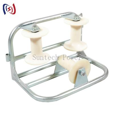 Китай Тройной ролик заземляющего кабеля шкива 10KN угловой для линии строительств Tranmission продается