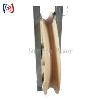 China Overhead Line Cast Steel Frame Wire Cable Pulling Conductor Stringing Pulley Blocks for sale