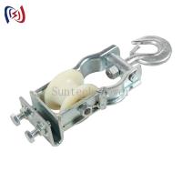 China Hook Style Aerial Cable Stringing Pulley Block Conductor Stringing Blocks for sale
