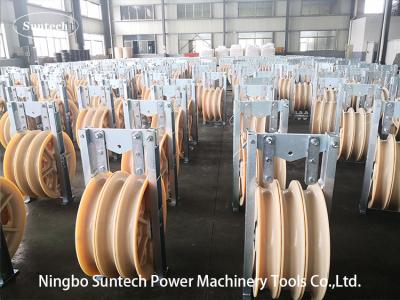 China 1160 Series Conductor Stringing Block with R570 Bend Radius and 200mm Sheave Diameter for High Voltage Power Line Construction for sale