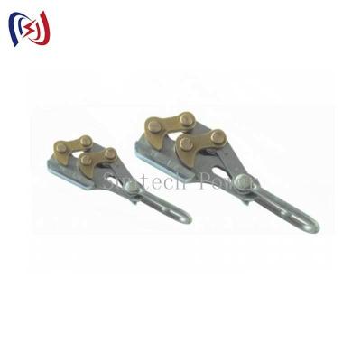 China Steel Strand Come Along Clamp with 10-30KN Rated Load and 11-15mm Diameter Dual Cam Wire Gripper for sale