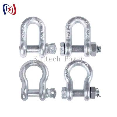 China Alloy Steel Lifting Shackle with Pin Lock and Hot-Dip Galvanized for 300KN Rated Load for sale