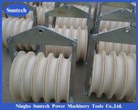 China Overhead Line Cast Steel Frame Wire Cable Pulling Conductor Stringing Pulley Blocks for sale