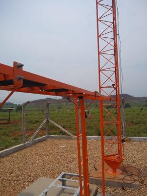 China Telecommunication Steel Galvanized Guyed Tower With Brackets And Lightning Rod for sale