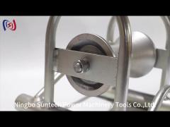 Cable subterráneo a prueba de golpes que tira del rodillo con la polea acanalada de aluminio de nylon