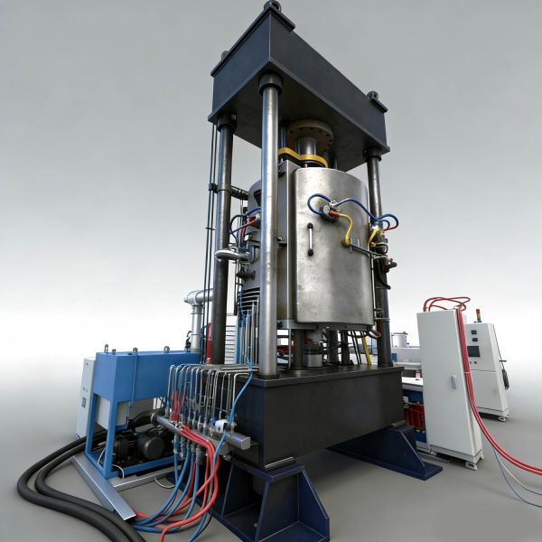 Quality Alumina Powder 500T Hot Press Vacuum Furnace Of Double Pressure Head Design for sale