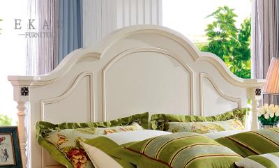 China Wood With Box The White Of Mediterranean Latest Double Bed Design for sale