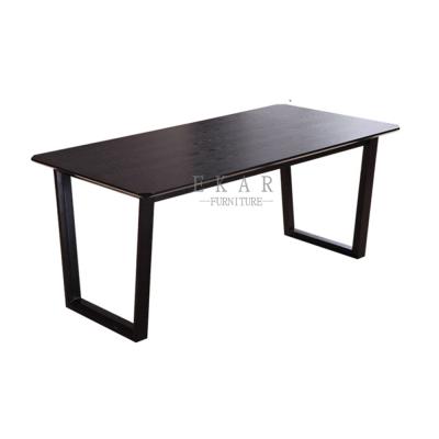 China Ash Wood Marble Top Modern Dining Table Wood for sale