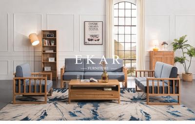 China Northern Europe Solid Wood Frame With Seating Cushion Modern Furniture Sofa for sale
