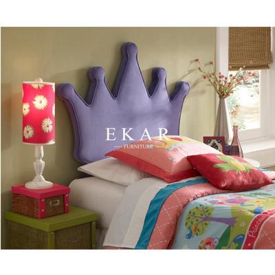 China Crown Shaped Headboard High Fabric Bed For Girl for sale