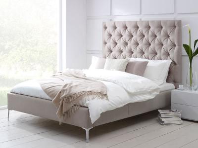 China Girl Wooden Bed Picture Button Tufted Headboards Bed for sale