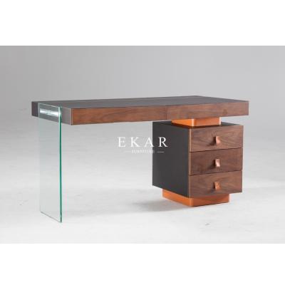 China Modern Table Italian Design Office Desk With Side Drawer for sale