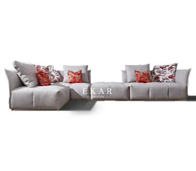 China Living Room Furniture L Shaped Fabric Modern Sectional Sofa Set for sale