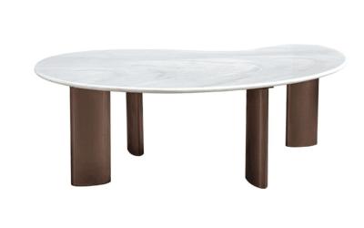 China Living Room Round Modern Marble Top Stainless Steel Side Table for sale