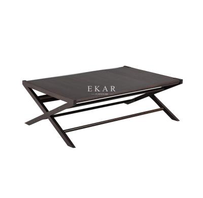China Wooden Modern Simple Design Rectangle Black Coffee Table for sale