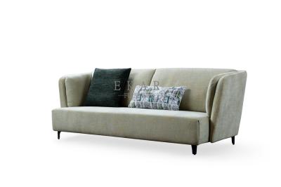 China Modern Style Metal Legs Tufted Leather 3 Seater Sofa for sale