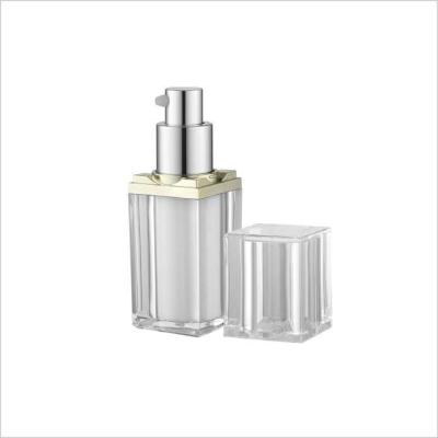 Китай 15ml стены бутылки квадрата PMMA бутылка насоса косметической безвоздушной двойной пустая безвоздушная продается