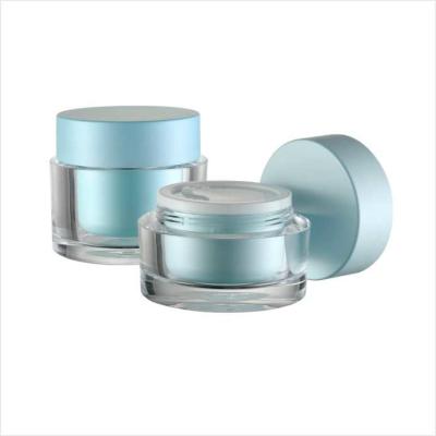 China Eco-friendly colorido de parede dupla plástico Kreme Jar Para Creme de Cuidados da Pele 50g à venda